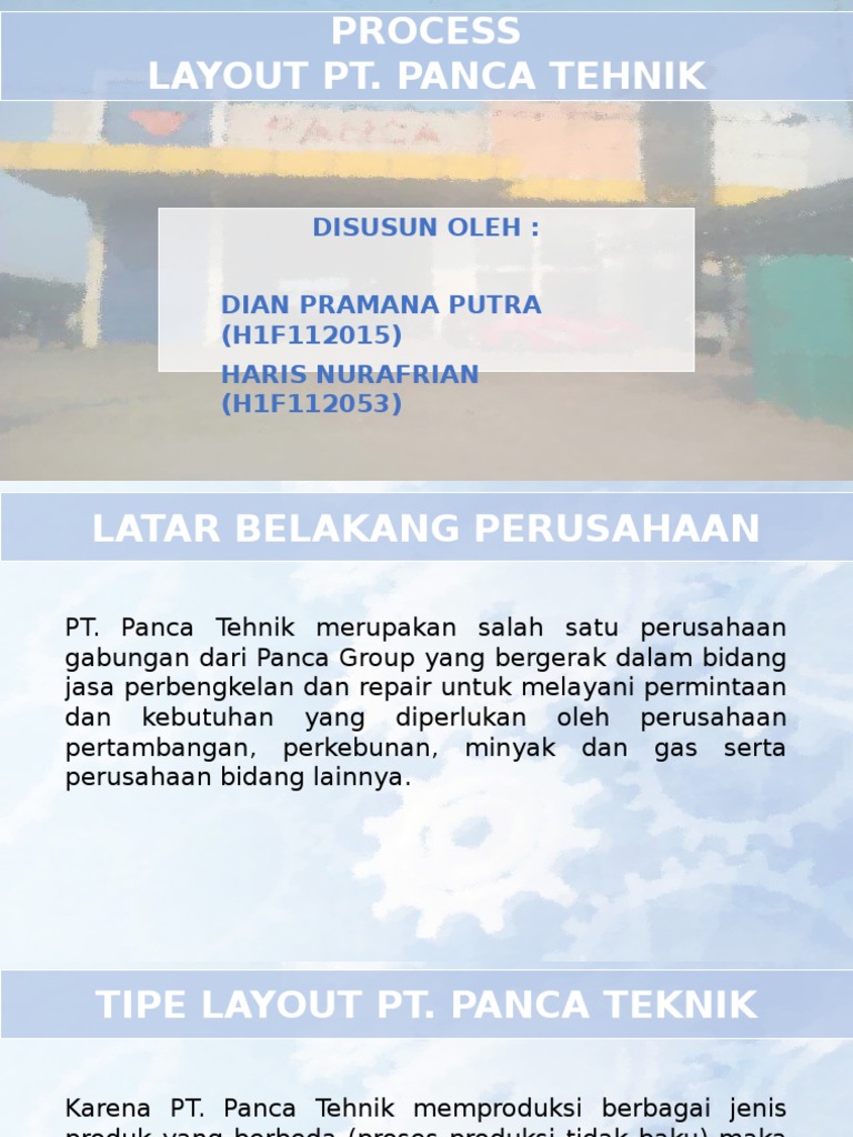 Tata Letak Mesin Produksi Dan Process Layout PT. Panca Teknik | PDF ...