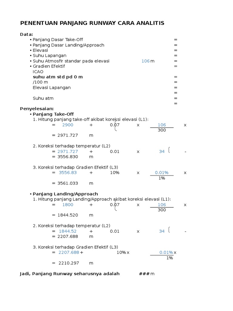 Perhitungan Runway - Apron - Taxiway - Gate Bandara Adi Sutjipto | PDF ...