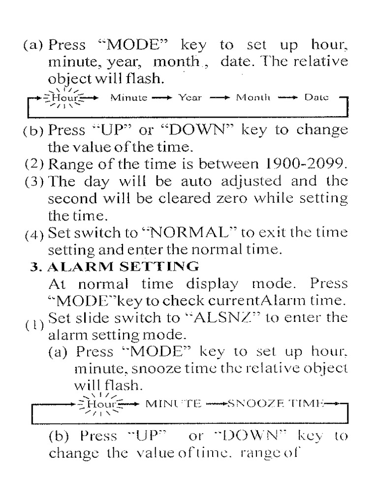Ajanta Digital Clock - User Manual - Page 03 | PDF | Computing And ...