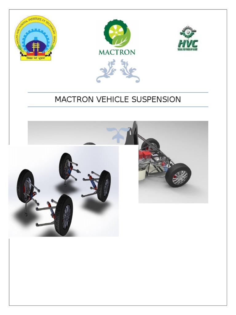 MACTRON VEHICLE SUSPENSION Design & Calculation | PDF | Transportation ...