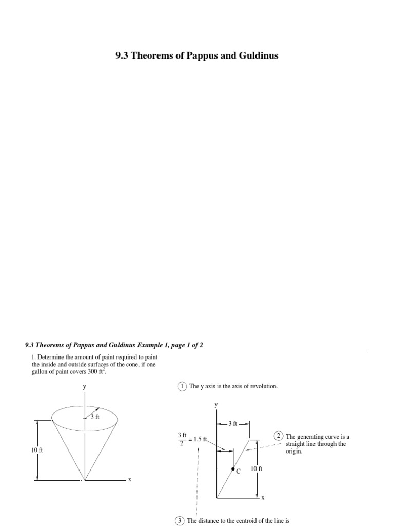 Theorem Pappus | PDF | Triangle | Sphere