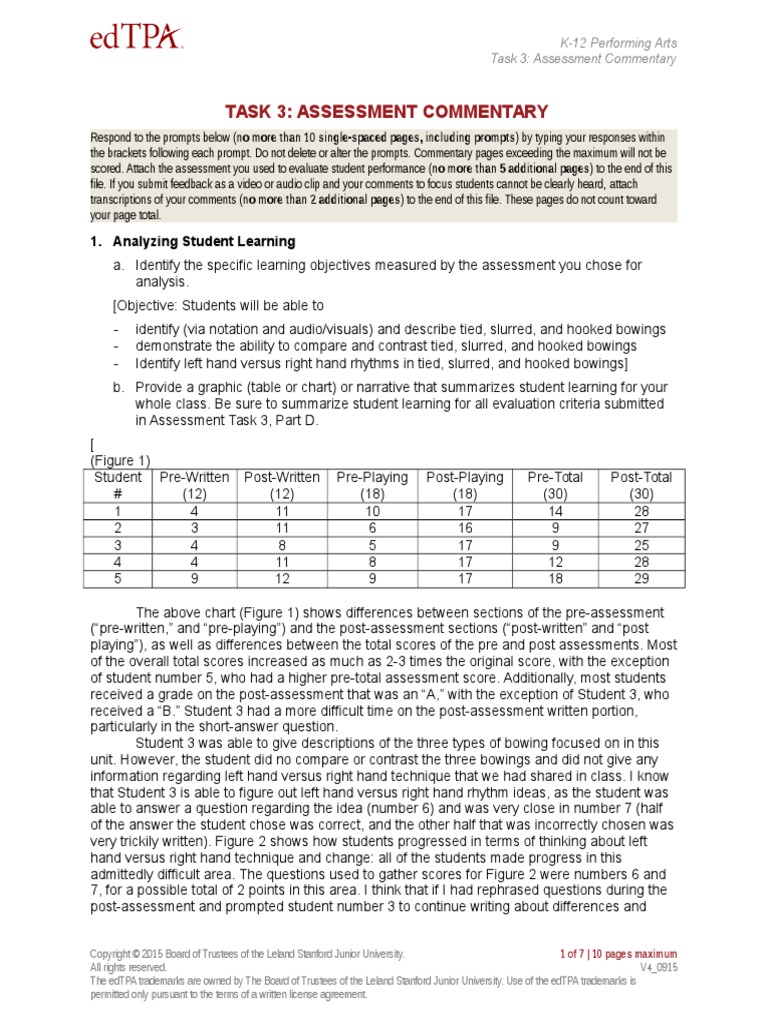 Edtpa Assessment Commentary | PDF | Educational Assessment | Vocabulary