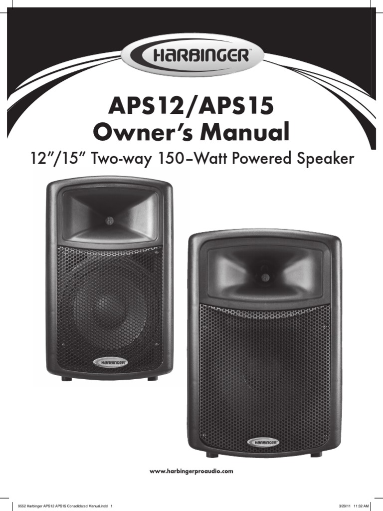 Harbinger APS12 APS15 Manual | PDF | Microphone | Ac Power Plugs And ...
