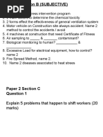 SHO Sample Questions | PDF | Occupational Safety And Health | Personal ...