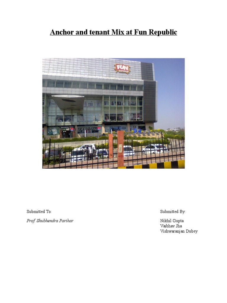 Fun Republic Mall Tenant Mix Analysis | PDF | Shopping Mall | Retailing