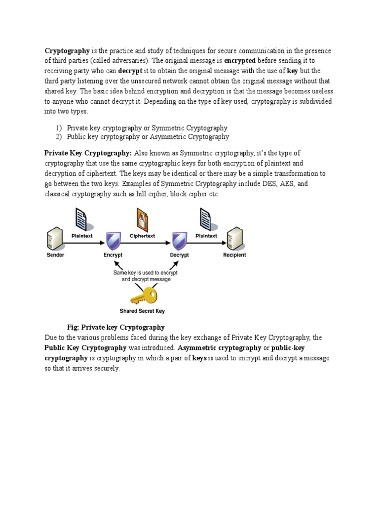 Network Security - Cryptography | PDF | Cryptography | Key (Cryptography)