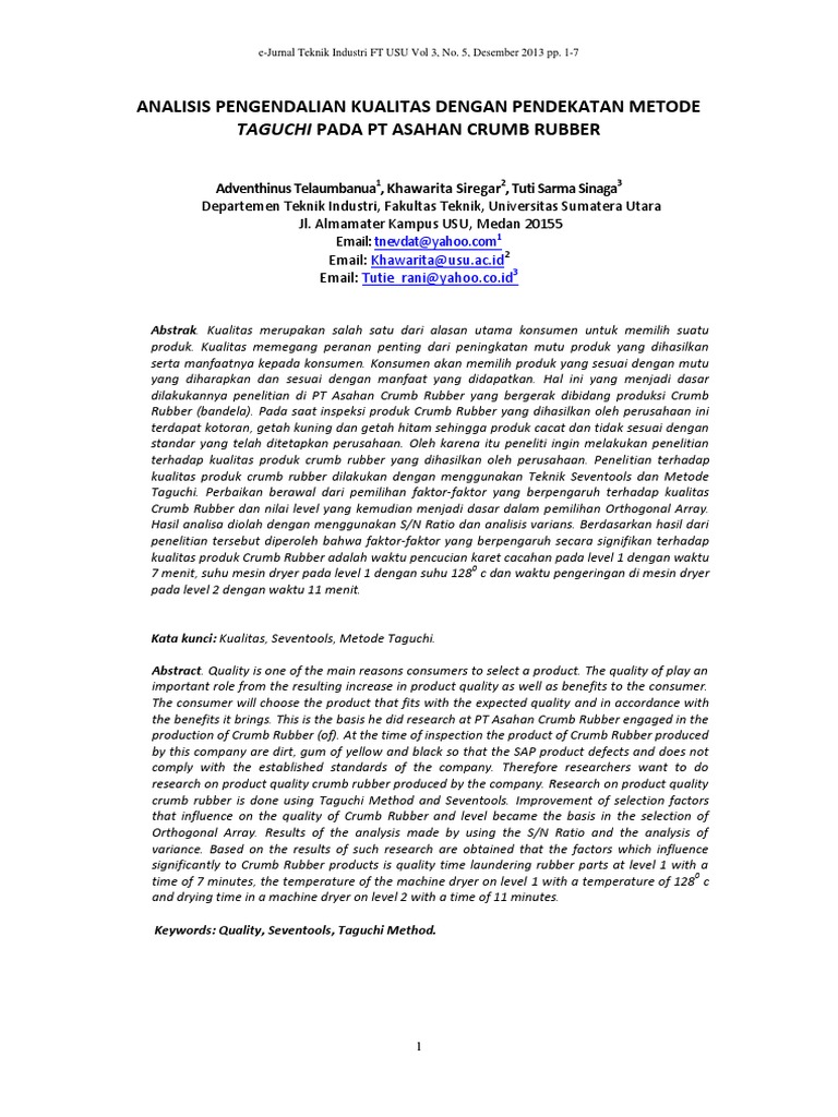 Metode Taguchi 2 PDF | PDF