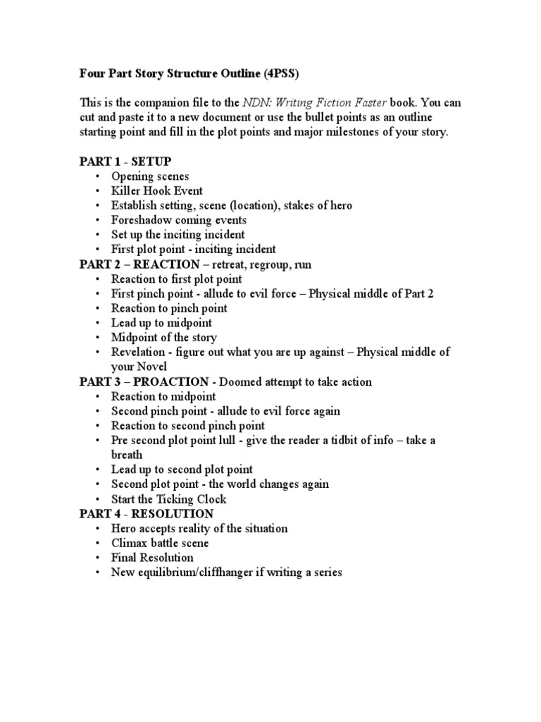 Four Part Story Structure Outline | PDF | Philosophy | Science ...