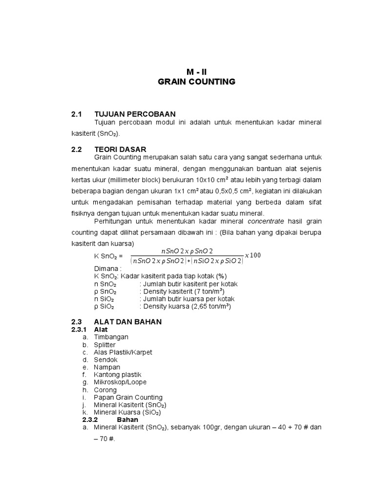 Grain Counting | PDF