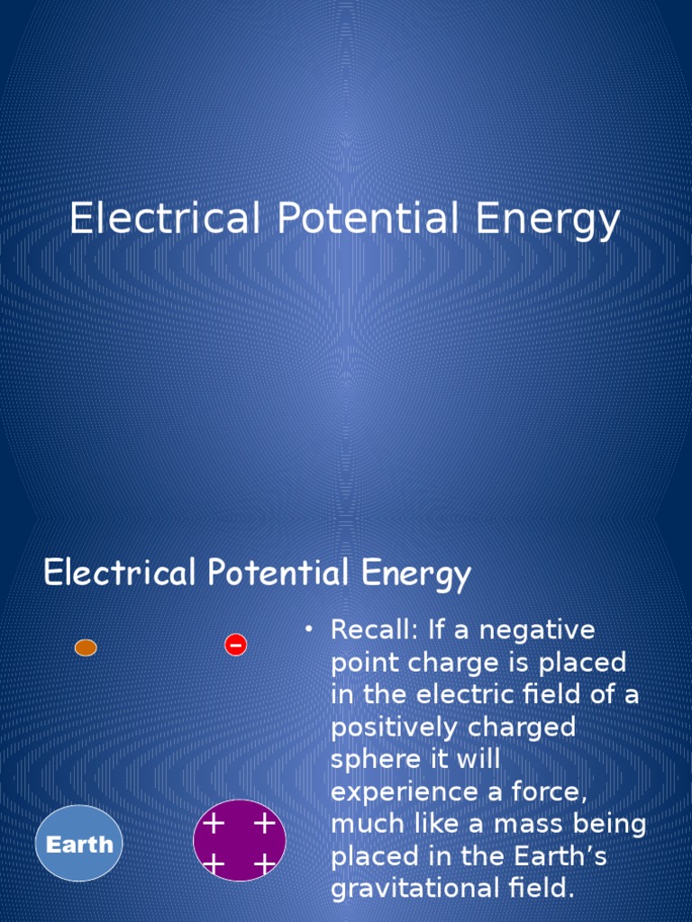Electrical Potential Energy | PDF | Potential Energy | Electron