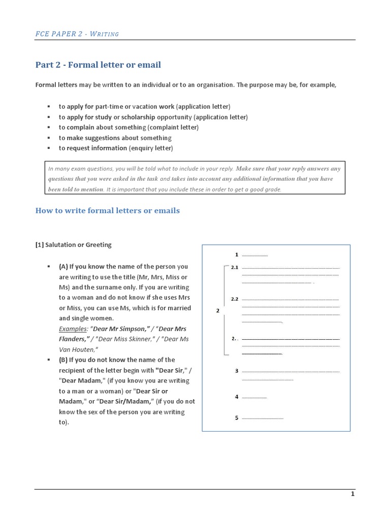 FCE Formal Letter - Email | PDF | Linguistics | Semiotics