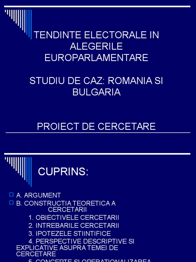 Prezentare Proiect de Cercetare
