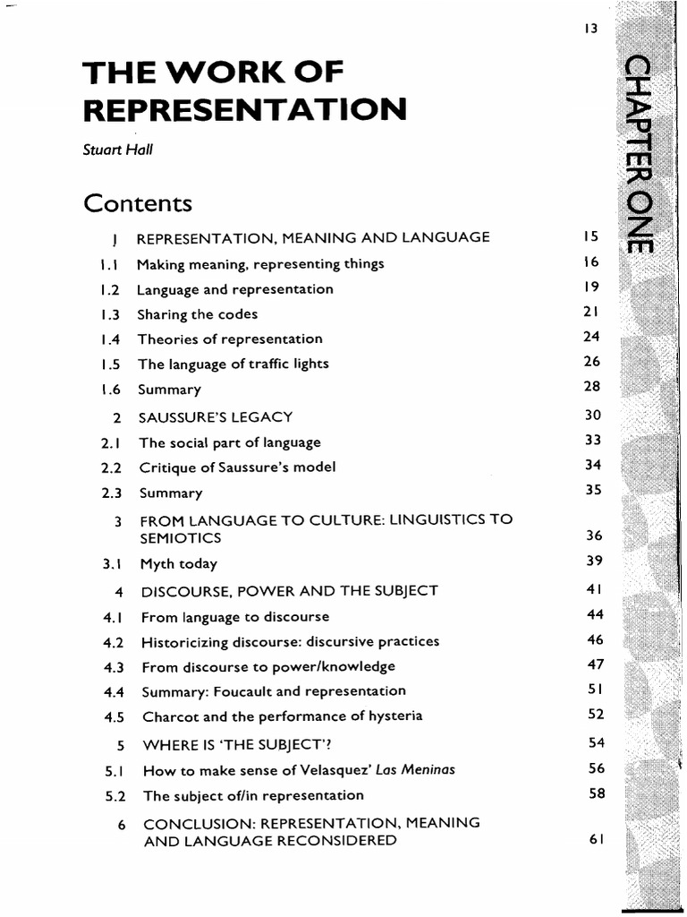 Hall - The Work of Representation | PDF | Representation (Arts) | Color