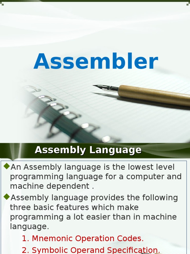 Assembler Pdf Assembly Language Programming Language