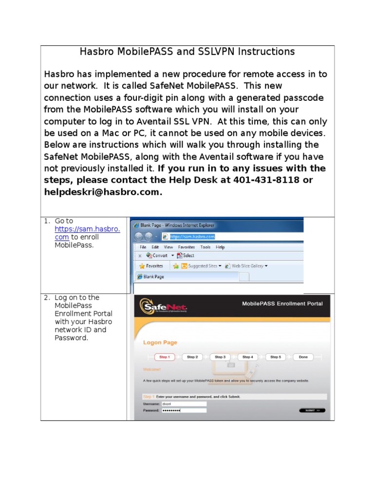 1 MobilePass VPN | PDF | Login | Password