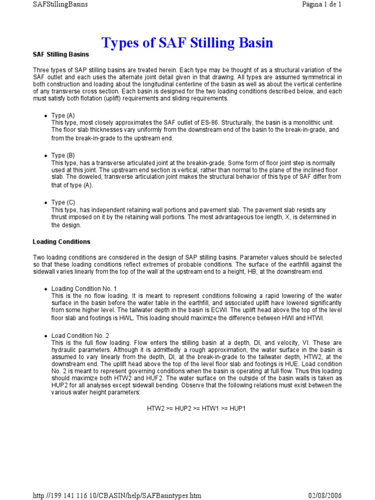 Saf Basin Types | PDF | Dam | Civil Engineering