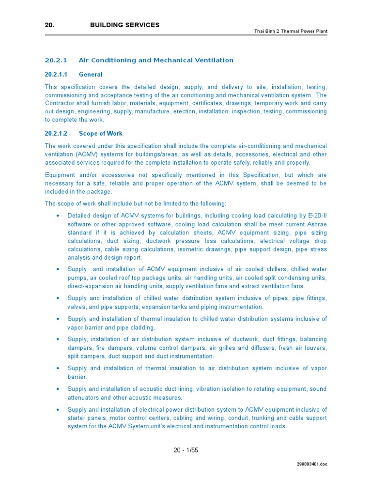 Building Services - HVAC - Specification | Download Free PDF | Hvac ...