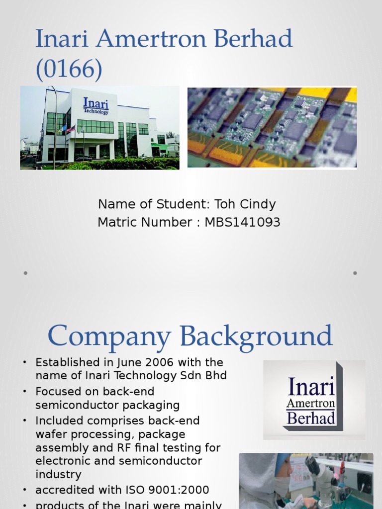 Inari Amertron Berhad (0166) | PDF | Equity (Finance) | Market Liquidity