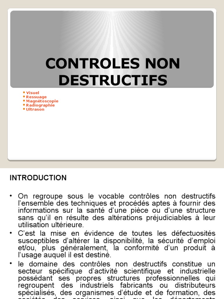 CND | PDF | Contrôle non destructif | Ultrason