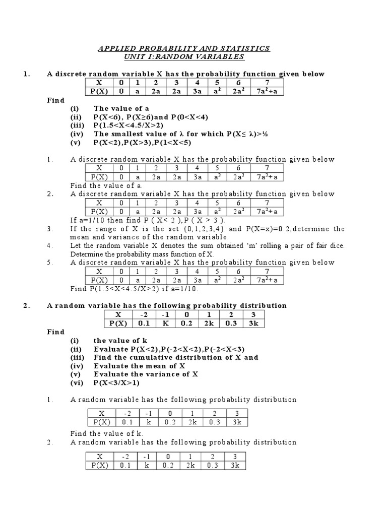 Unit 1QB | PDF | Probability Distribution | Probability Density Function