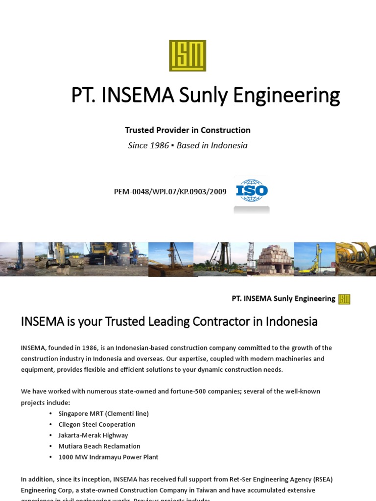 Insema Sunly Engineering - Company Profile | Download Free PDF | Deep ...