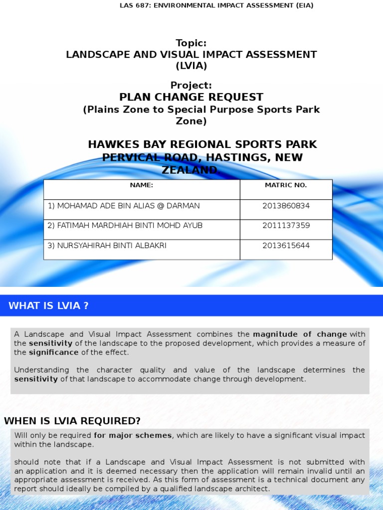 Landscape Visual Impact Assessment | PDF | Environmental Impact ...