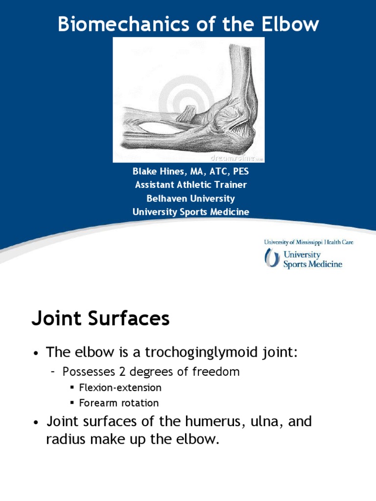 Elbow Joint Biomechanics Overview | PDF | Elbow | Anatomical Terms Of ...
