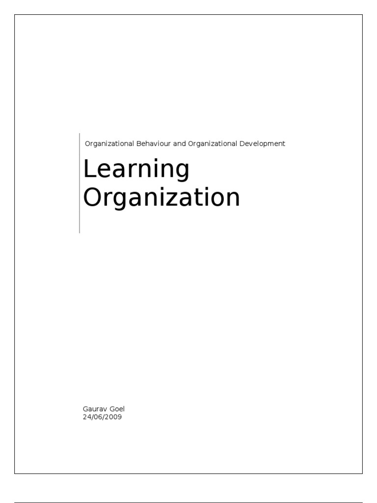 Learning Organization For Shell | PDF | Organization Development | Learning