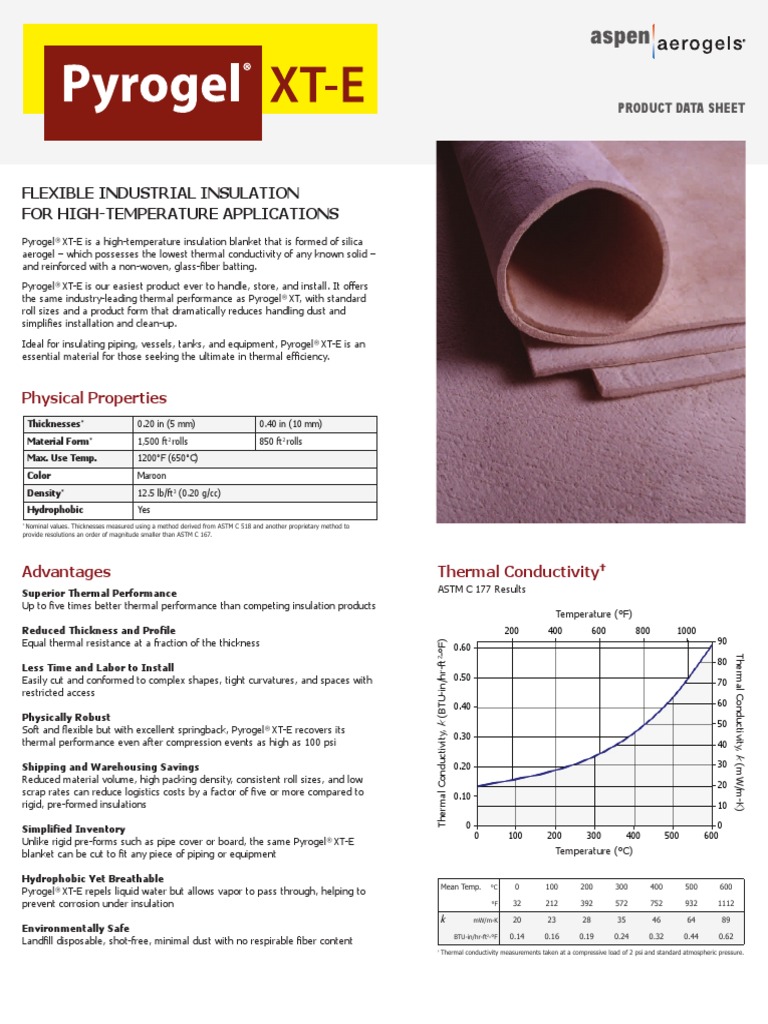 Pyrogel_XT-E_DS | Thermal Insulation | Electrical Resistivity And ...