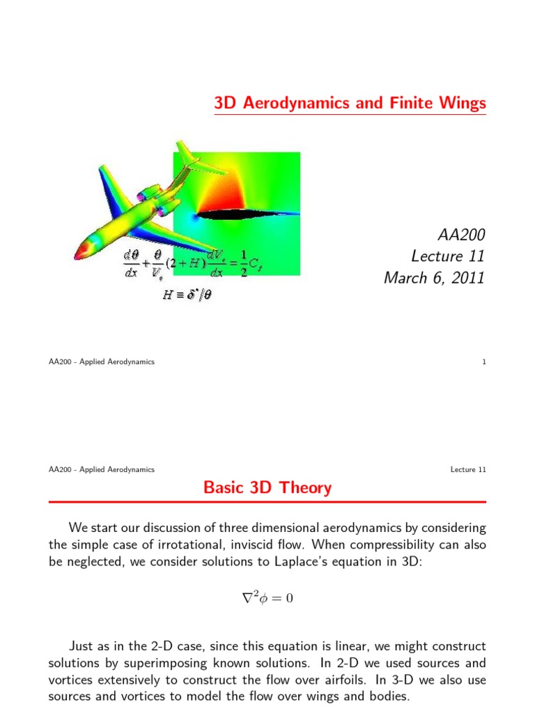 3D Lift Distribution | PDF | Vortices | Lift (Force)