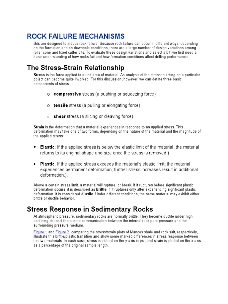 Rock Failure Mechanisms | PDF | Deformation (Engineering) | Plasticity ...