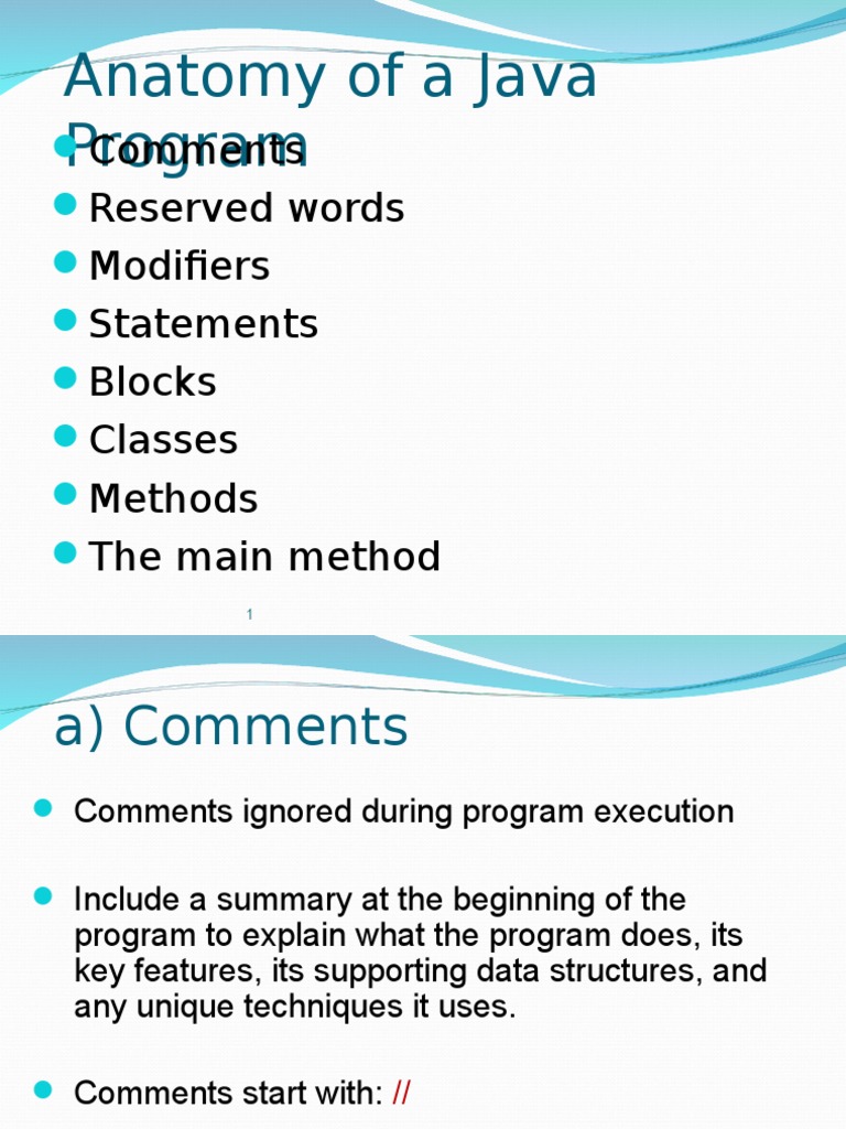 Java Anatomy | Download Free PDF | Method (Computer Programming) | Java (Programming Language)