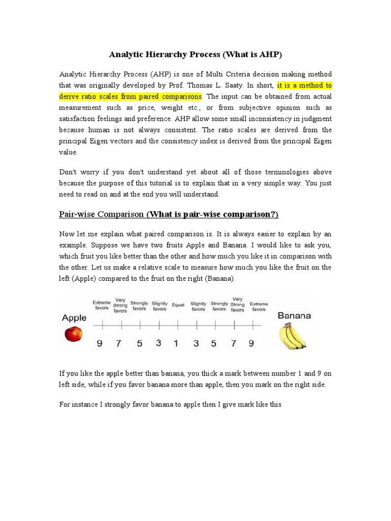 AHP Tutorial | PDF | Eigenvalues And Eigenvectors | Matrix (Mathematics)