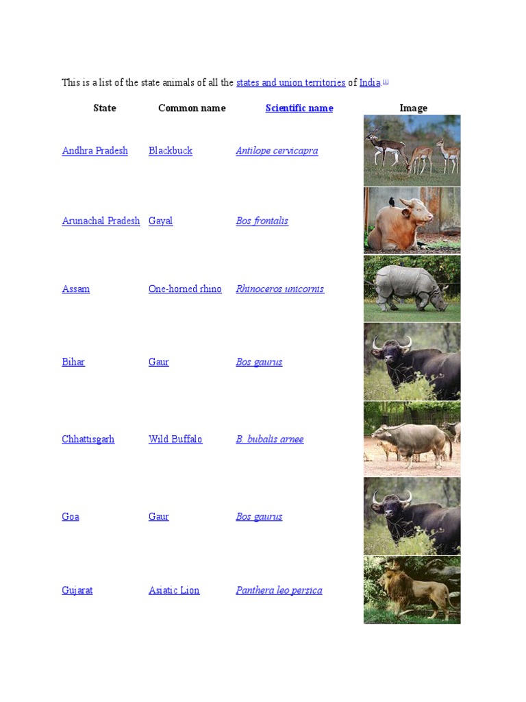 Scientific Names of Animals | PDF