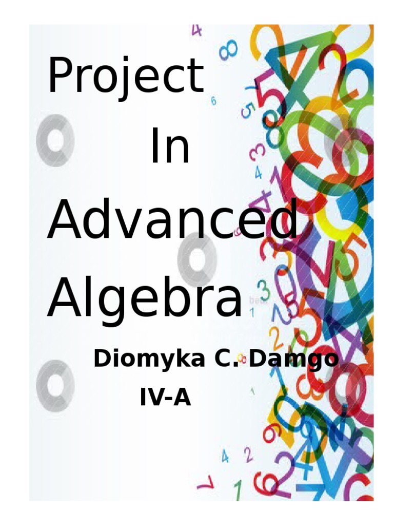 Advanced Algeb Project | PDF | Zero Of A Function | Polynomial