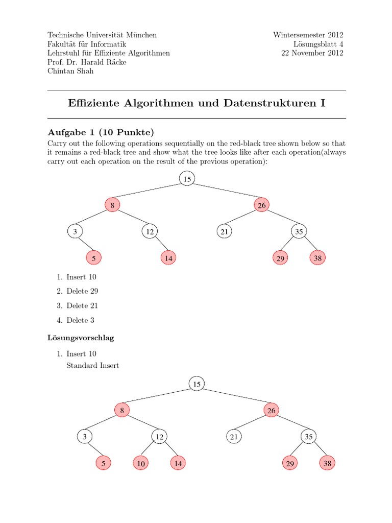 Effiziente Algorithmen Und Datenstrukturen I: Aufgabe 1 (10 Punkte ...