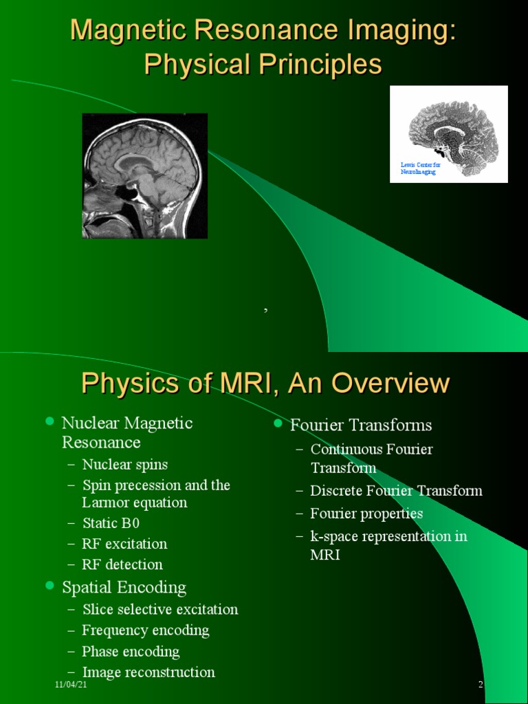 Magnetic Resonance Imaging: Physical Principles | PDF | Magnetic ...