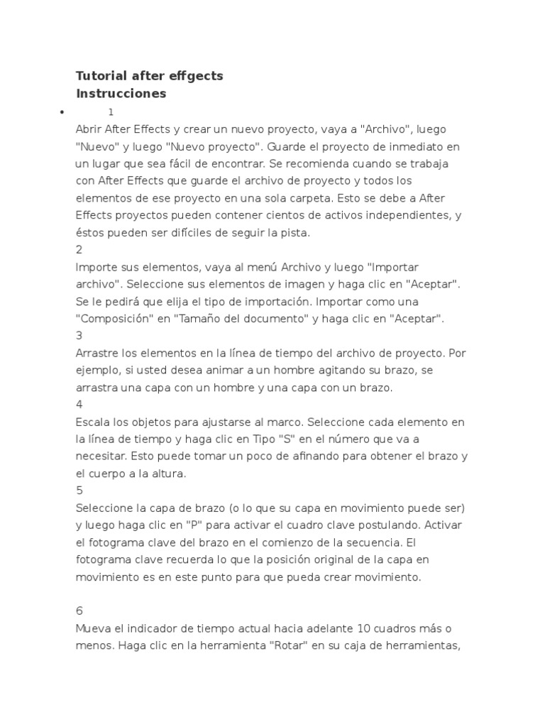 Tutorial After Effects y Como Hacer Tu Propio Stop Motion | PDF | Point and Click | Movimiento ...