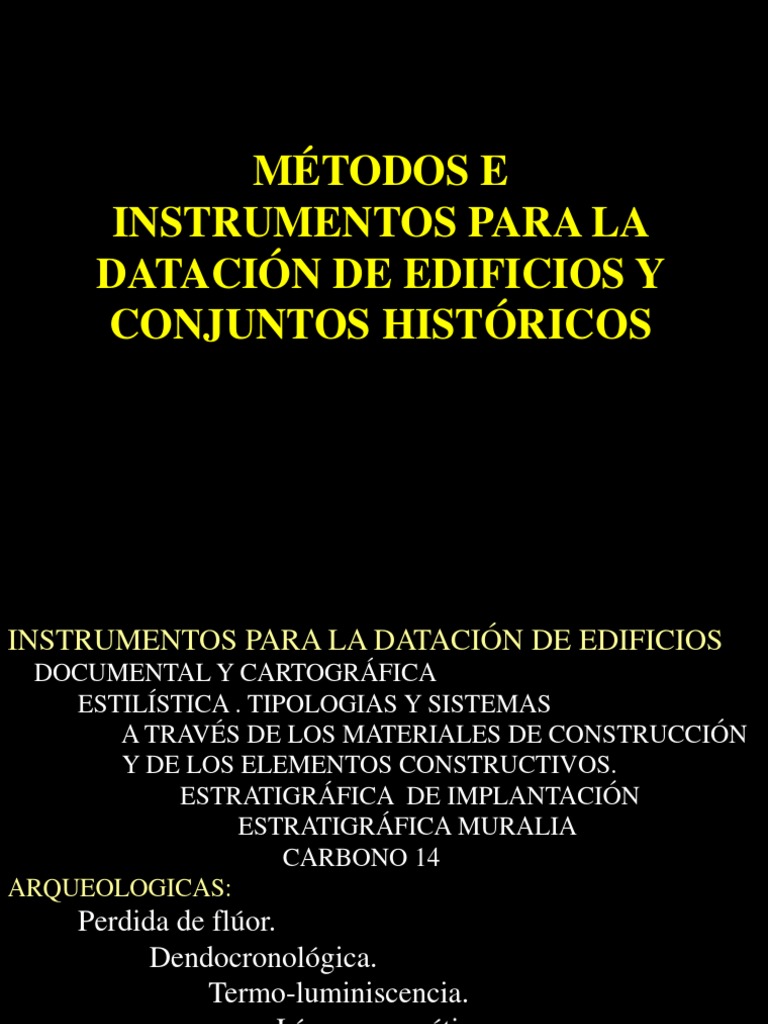 Datacion de Edificios | PDF | Datación por radiocarbono | Arqueología
