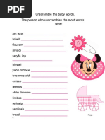 Baby Word Scramble Answers | PDF
