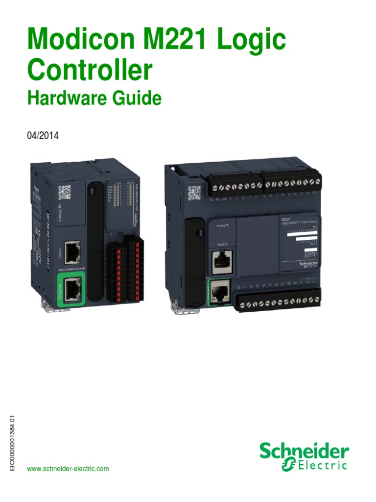 Modicon-M221 Hardware Guide | PDF | Input/Output | Transistor