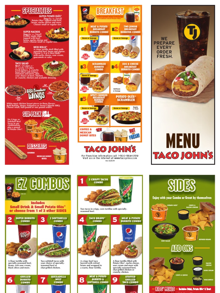 TJ Menu | PDF | Burrito | Taco