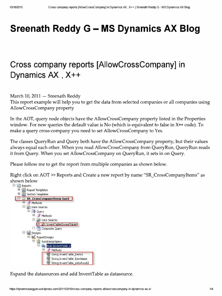 Tutorial Axapta | PDF