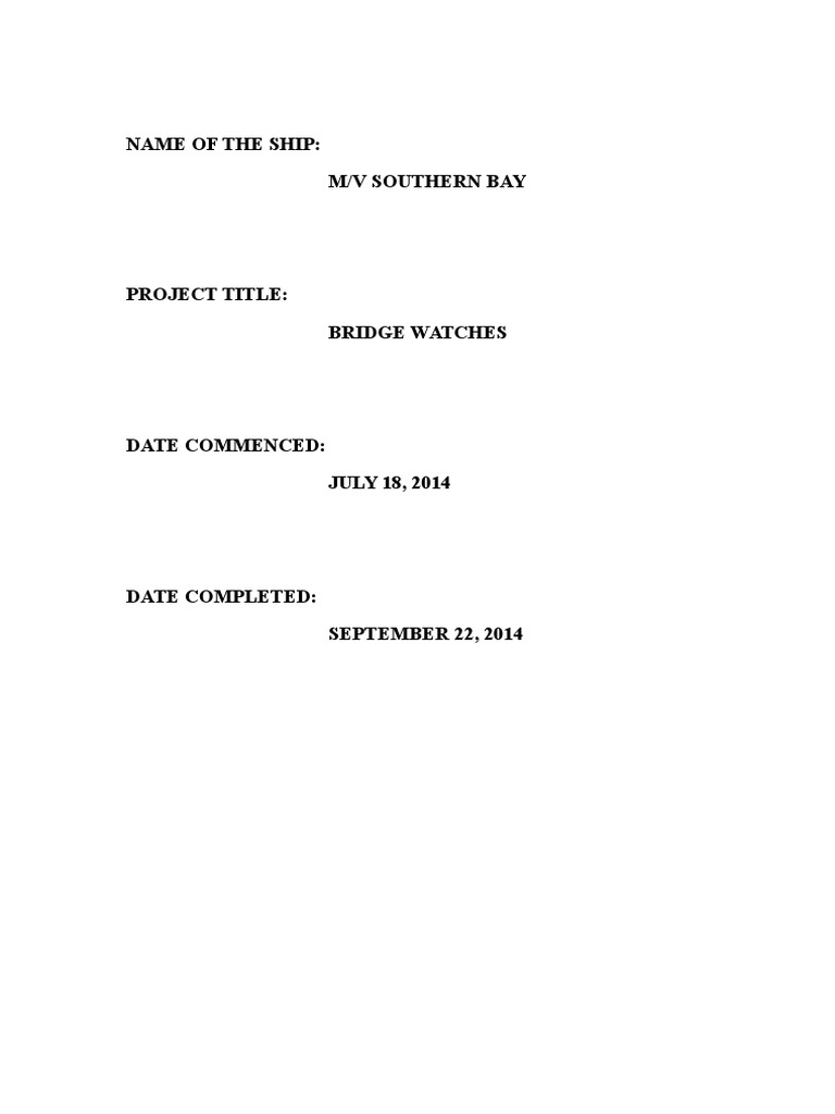 Bridge Watches | PDF | Navigation | Shipping