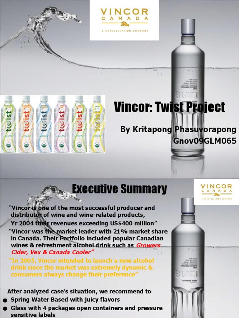 Vincor: Twist Project: by Kritapong Phasuvorapong Gnov09GLM065 | PDF ...
