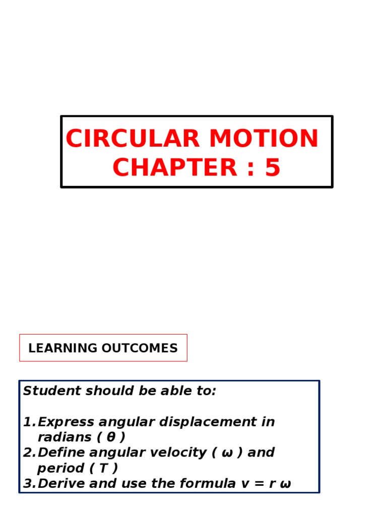 Nota Physics Vol 3 Chap 5 (Circular Motion) | PDF | Acceleration | Velocity
