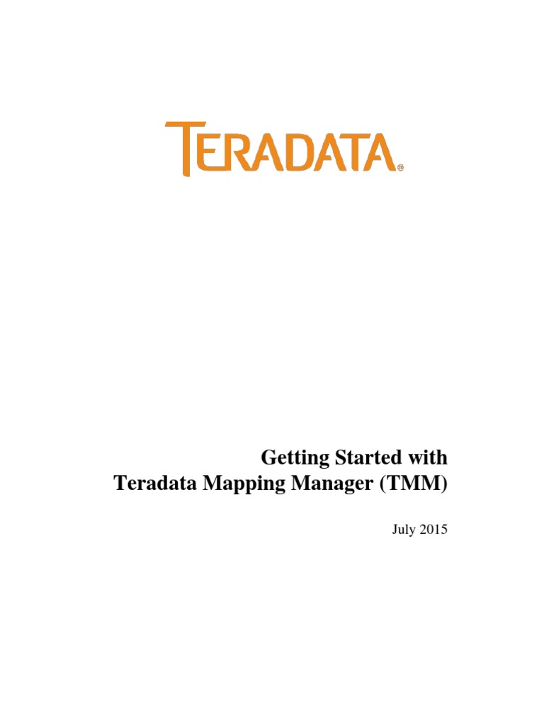 Getting Started With Teradata Mapping Manager PDF | PDF | Databases | Microsoft Windows
