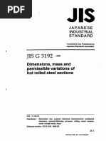 JIS G 3193 - 2019 - (Hot Rolled-Plate, Sheet, Strip-Dimensions Tolerances) | PDF
