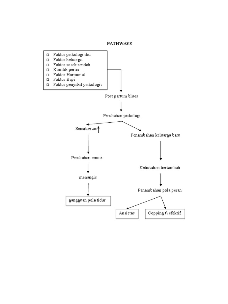 PATHWAY Post Partum Blues | PDF | Kesehatan Holistik | Sains & Matematika