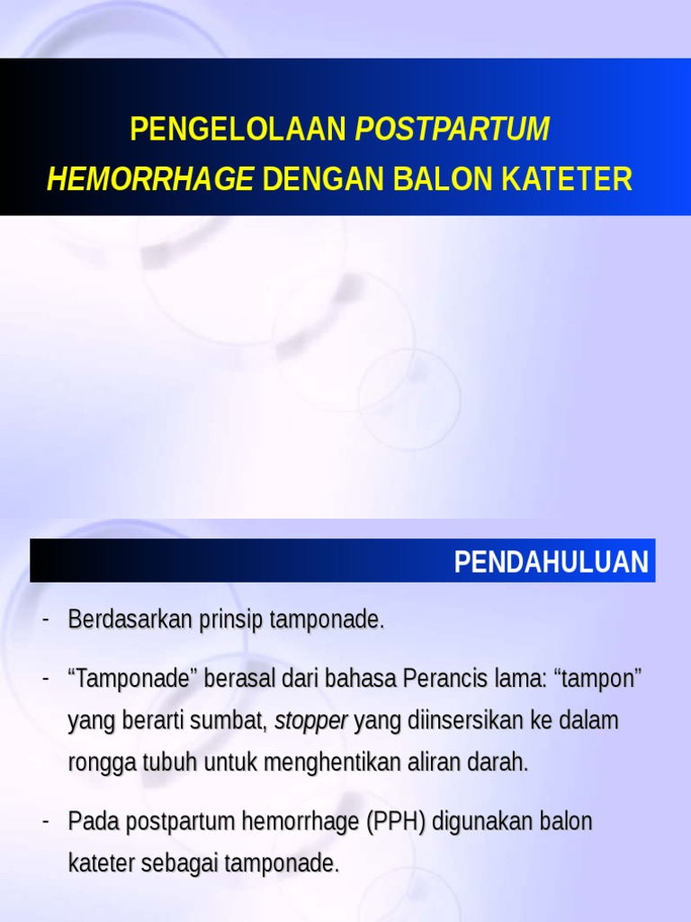 Ob Emg Balon Kateter | PDF | Griya & Taman | Kesehatan Holistik